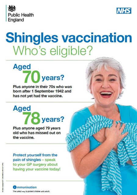 Shingles vaccination - Thurleigh Road Practice